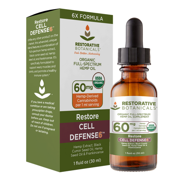 Restore CELL DEFENSE6™ CBD Hemp Supplement – Restorative Botanicals