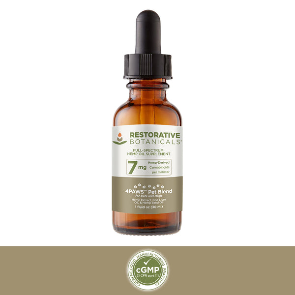 4Paws™ Hemp Oil Extract Blend for Pets – Restorative Botanicals